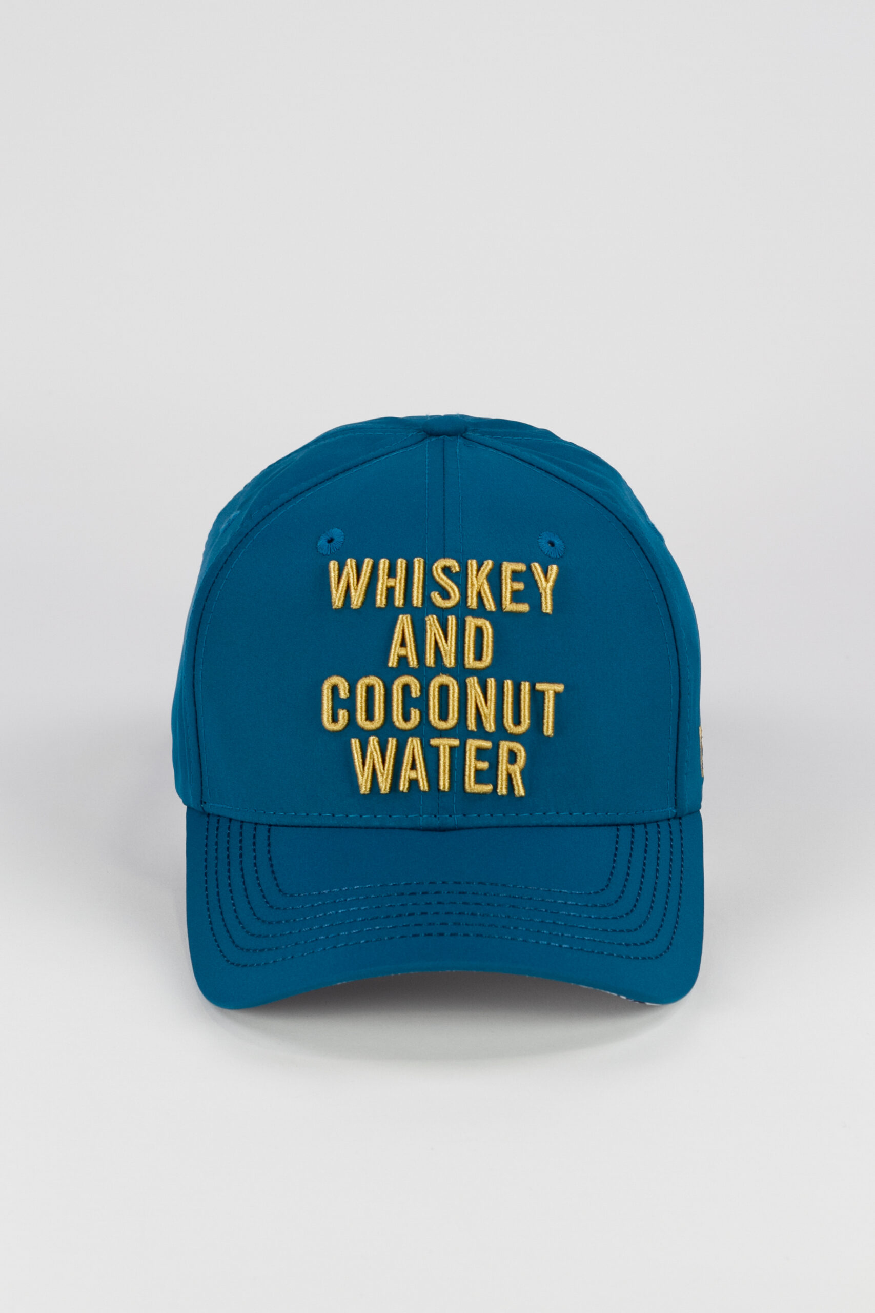 Petrol Blue & Gold Whiskey and Coconut Water Cap | WhiCo